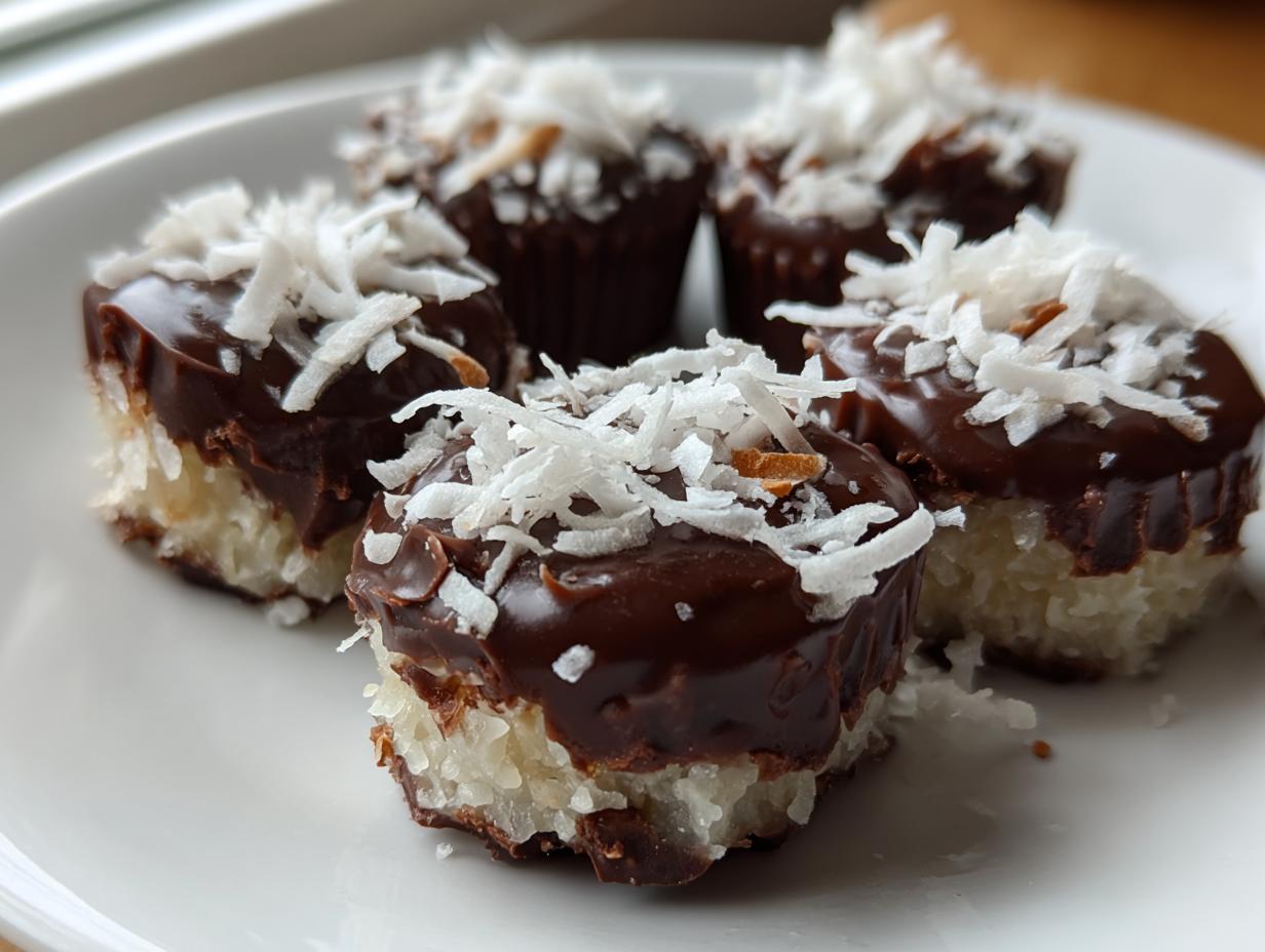 Creamy 5-Ingredient Coconut Chocolate Fat Bombs Recipe - Linda Recipes