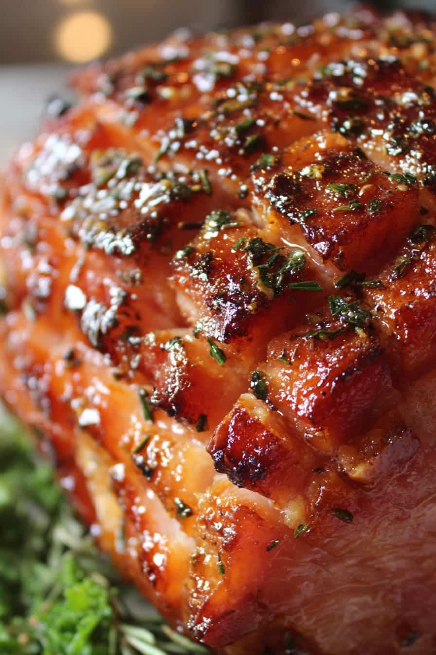Savory Brown Butter Herb Garlic Glazed Ham for Perfect Celebrations ...